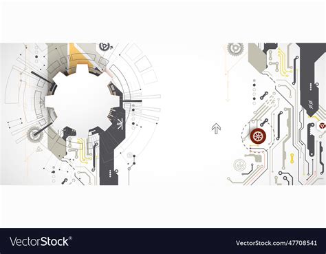 Abstract Technology Circuit Board Communication Vector Image