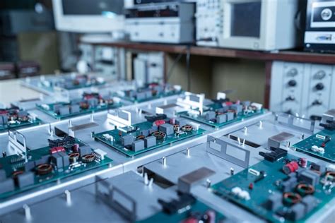 Premium Photo Microcircuits And Components Lie On Metal Plates