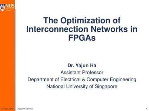 Ppt The Optimization Of Interconnection Networks In Fpgas Powerpoint Presentation Id4272106