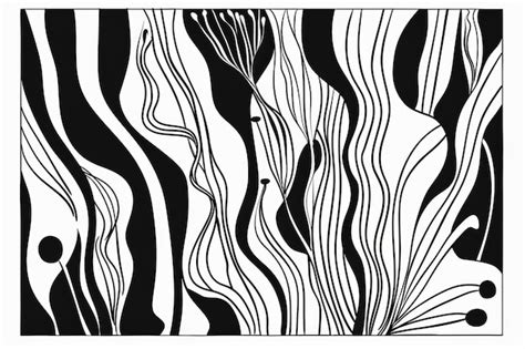Premium Photo A Monochrome Abstract Illustration With Wavy Lines Creating A Visually Dynamic