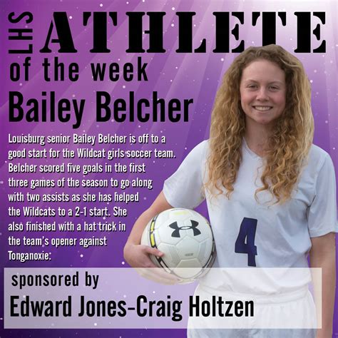 Week 1 Athlete Of The Week Bailey Belcher Louisburg Sports Zone