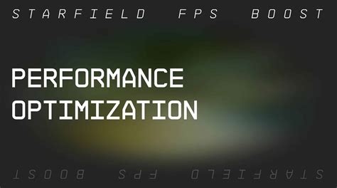 Starfield Performance Optimization Starfield Mod Download