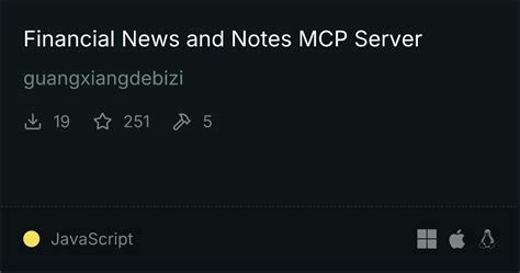 Financial News And Notes Mcp Server Glama