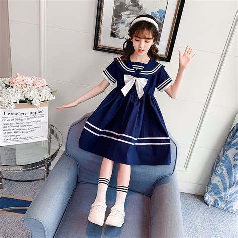 ชุดเดรสกระโปรง แขนห้าส่วน ขนาดเล็ก สไตล์ตะวันตก แฟชั่นฤดูร้อน สําหรับเด็กผู้หญิง Huashuige Th