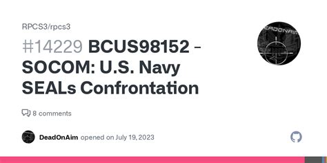 Bcus98152 Socom Us Navy Seals Confrontation · Issue 14229 · Rpcs3rpcs3 · Github