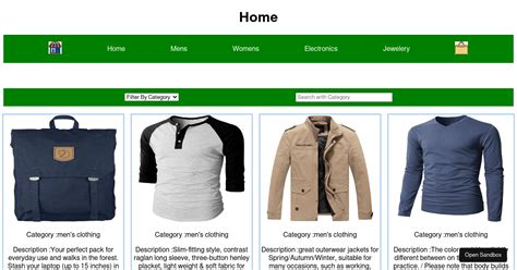 Fetching Fake Store Api In React Codesandbox