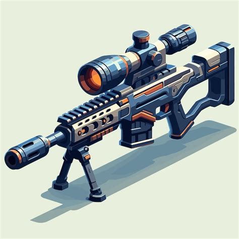 Premium Vector A Gun With A Scope On It
