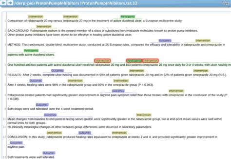PICO Recognition Example Visualisation Of The Trained Models Download Scientific Diagram