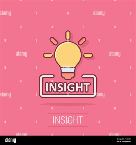 Insight Icon In Comic Style Bulb Vector Cartoon Illustration On White Isolated Background Idea