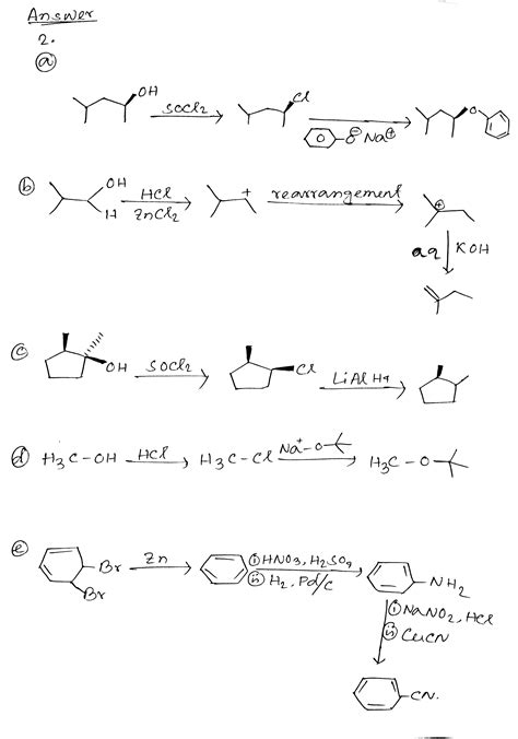[solved] major alkene 2 20 pts write in the missing reagent s