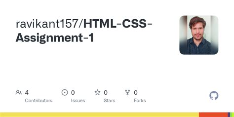 GitHub Ravikant157 HTML CSS Assignment 1
