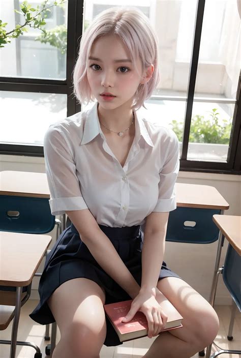 ㅇㅎ Ai 아이돌 데뷔가 시급한 핑크머리 여고생 미모  유머 움짤 이슈 에펨코리아