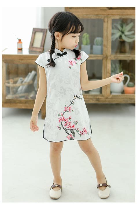 儿童旗袍2021新款夏季复古洋气公主裙中国风小女孩宝宝女童旗袍裙 阿里巴巴