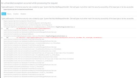 Typeloadexception Inheritance Security Rules Violated By Type Systemnet