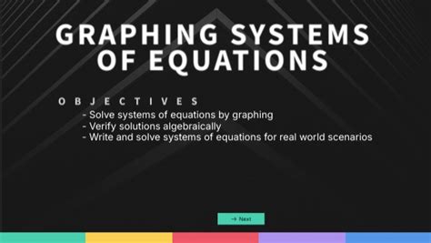 Graphing Systems Of Linear Eqns