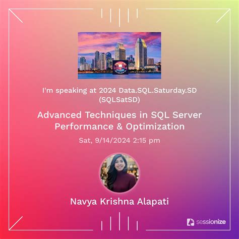 Join This Session To Explore Advanced Techniques For Optimizing Sql