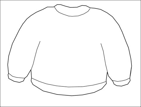 Printable Blank Sweater Template Content Calendar Template