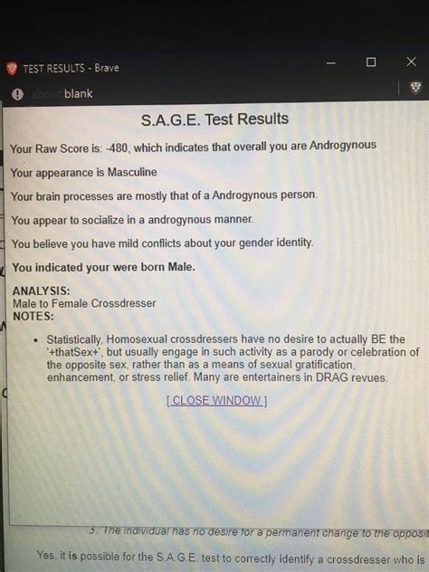 Took A Gender Identity Test And Its Nice To Know My Identity Is A