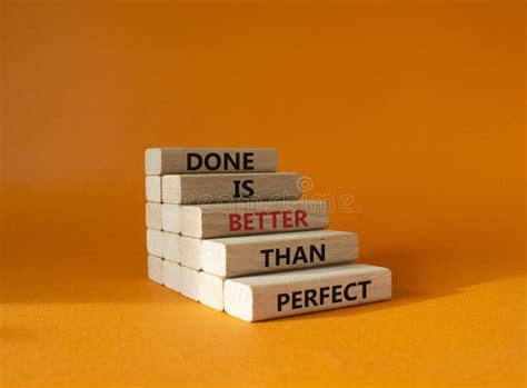 Done Is Better Than Perfect Symbol Wooden Blocks With Words Done Is Better Than Perfect