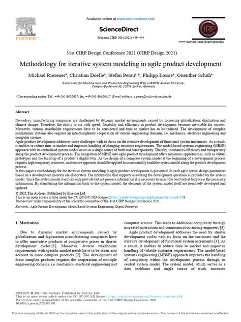 methodology for iterative system modeling in agile product development
