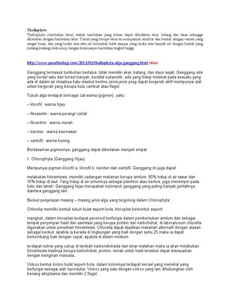 Thallophyta Pdf
