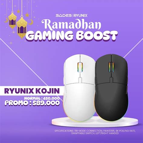Jual Sades Ryunix Kojin MX MX Mouse Gaming Wireless Bluetooth Triple Mode Ambidextrous