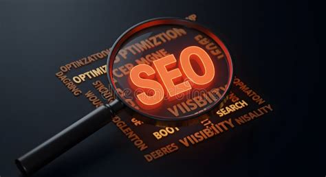Seo Optimization Strategy Concept With Magnifying Glass For Website Ranking And Visibility Boost