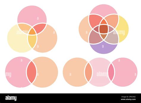 Venn Diagram Circle Infographic With Intersections And Overlap Chart