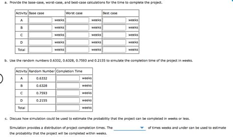 Solved Problem Algorithmic A Project Has Four Chegg Com