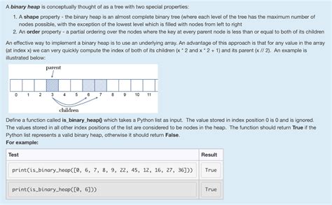 Solved A Binary Heap Is Conceptually Thought Of As A Tree