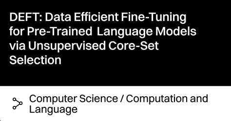 Deft Data Efficient Fine Tuning For Pre Trained Language Models Via