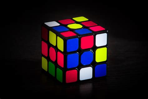 The Beautiful Rubiks Cube On Black Background Photo  Free Download Pikbest