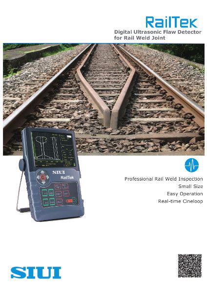 Railtek Digital Ultrasonic Flaw Detector For Rail Weld Joint Pt Nusantara Dinamika