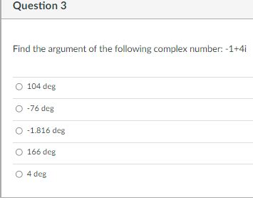 Solved Question Find The Modulus Of The Following Complex Chegg