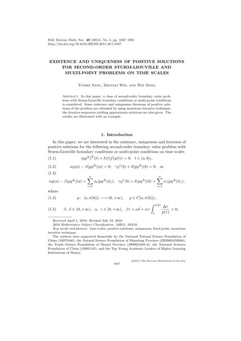 Pdf Existence And Uniqueness Of Positive Solutions For Second Order