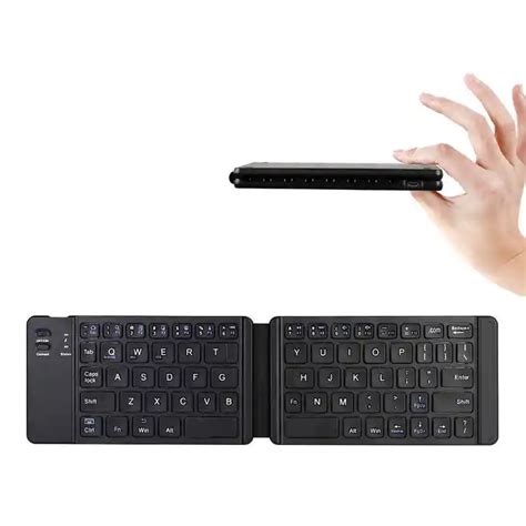 Foldable Wireless Keyboard Rechargeable Portable Mini Wireless Keyboard With Touchpad Mouse For