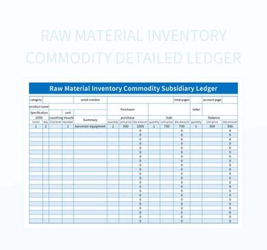 Raw Material Inventory Monthly Report Excel Template And Google Sheets File For Free Download