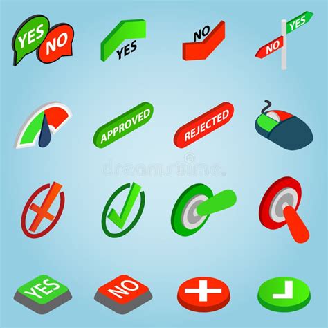 Selection Set Icons Isometric 3d Style Stock Vector Illustration Of Choose Icon 83193961