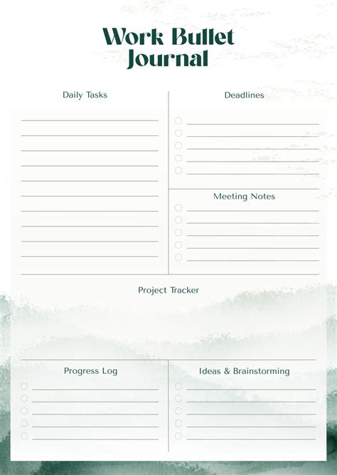 Free Bullet Journal Templates To Edit Online