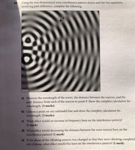 Solved Using The Two Dimensional Wave Interference Chegg