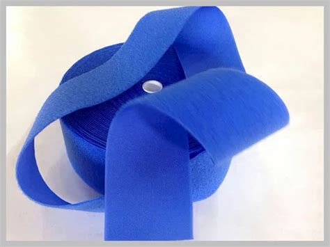 Blue Hook And Loop Fasteners 50mm Nylon Loop Fabric 25meters Per Roll