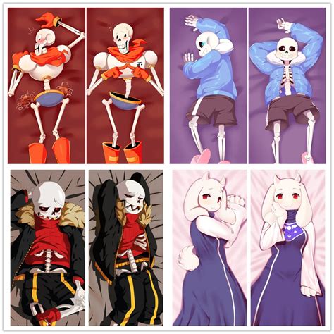 Game Undertale Characters Sans Papyrus Toriel Anime Dakimakura Skeleton Boy Hugging Body Pillow