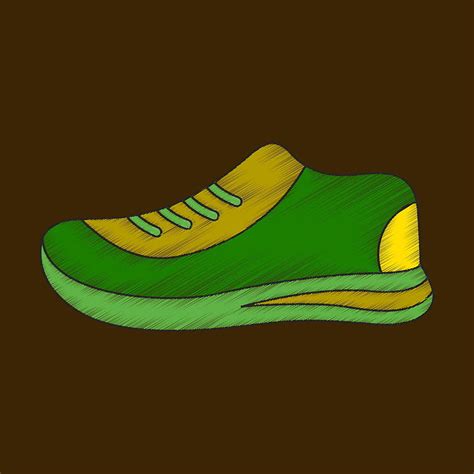 플랫 음영 스타일 아이콘 스포츠 신발 벡터 Eps Ai Uidownload