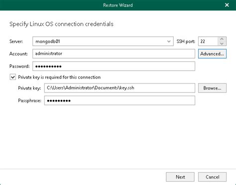 Step 2 Specify Target Server Veeam Backup Explorers Guide