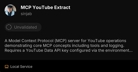 MCP YouTube Extract MCP Servers LobeHub