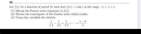 Solved Let f x be a function of period π such that Chegg