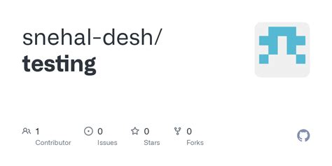 Github Snehal Desh Testing