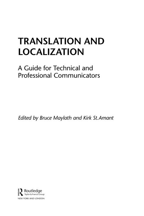 Pdf Translation And Localization A Guide For Technical And