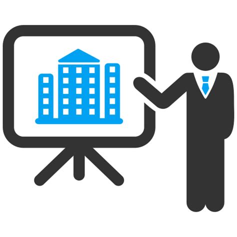 Architecture Building Concept Developer House Office Real Estate Icon