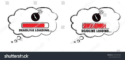 Deadline Loading Bar Deadline Loadingbar Vector Stock Vector Royalty